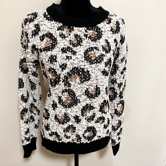 Solitaire | Sweaters | Solitaire Nwot Cheetah Print Sweater | Poshmark